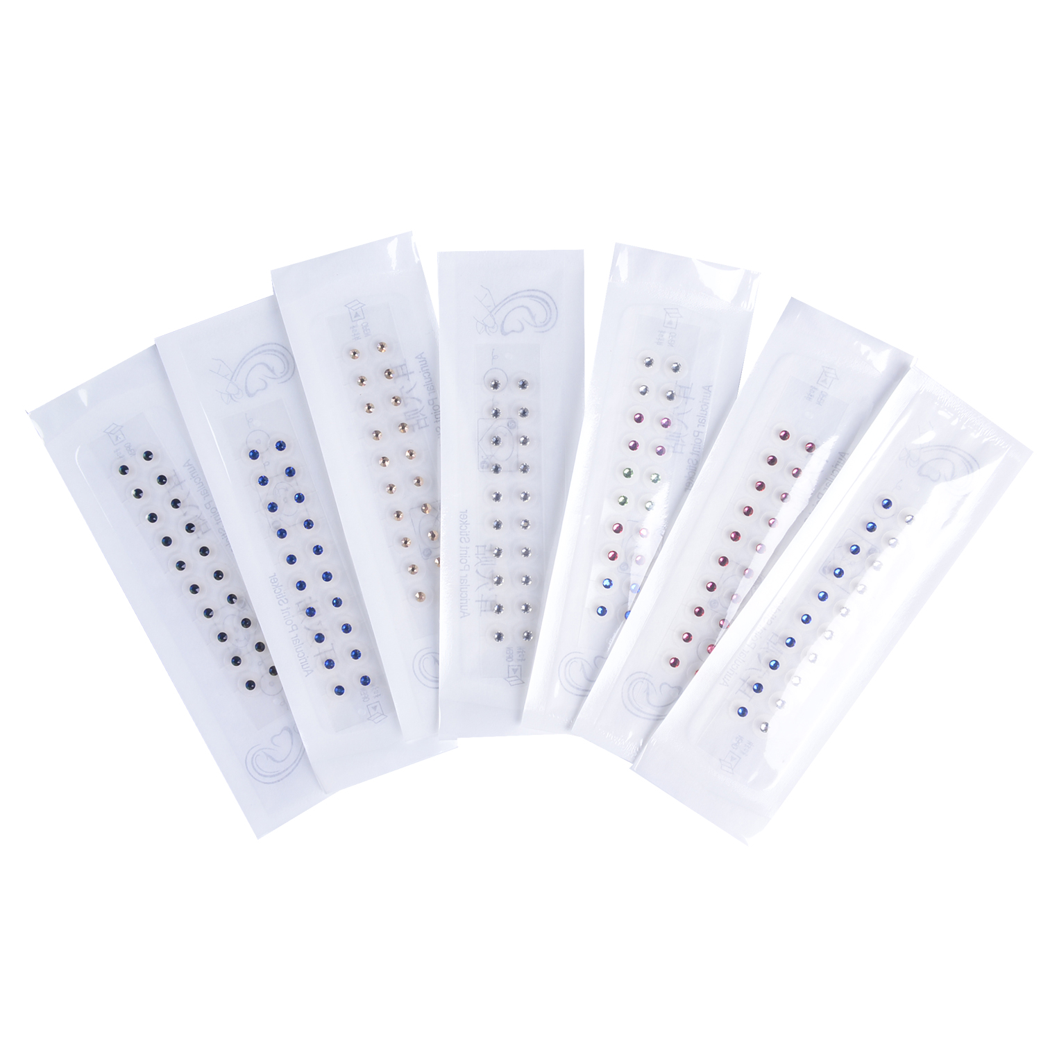 Swarovski Crystal 24K Gold Ear Acupuncture Auricular Seeds With Clear ...